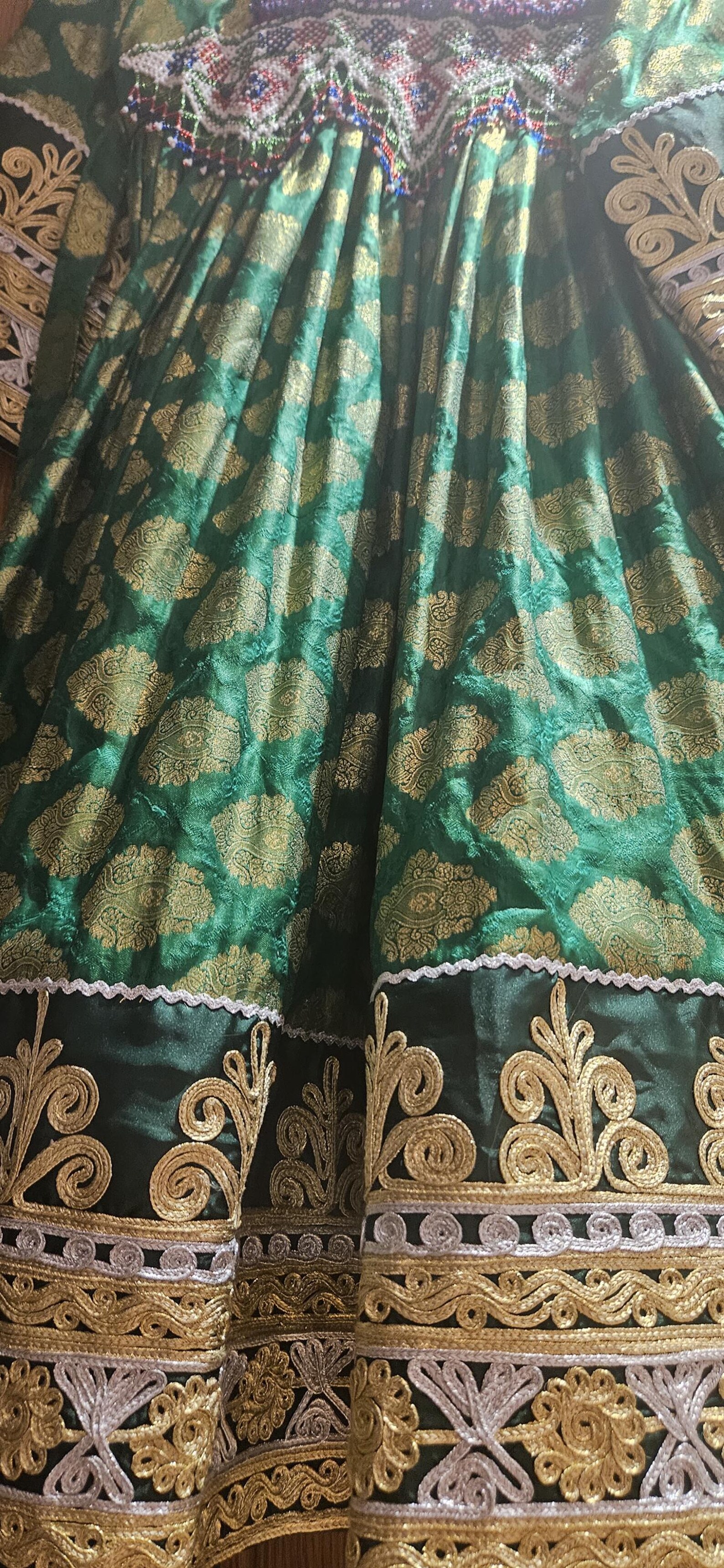 Afghan Dress Kuchi Green Ghand Bridal Attan Afghani Vintage Design ...