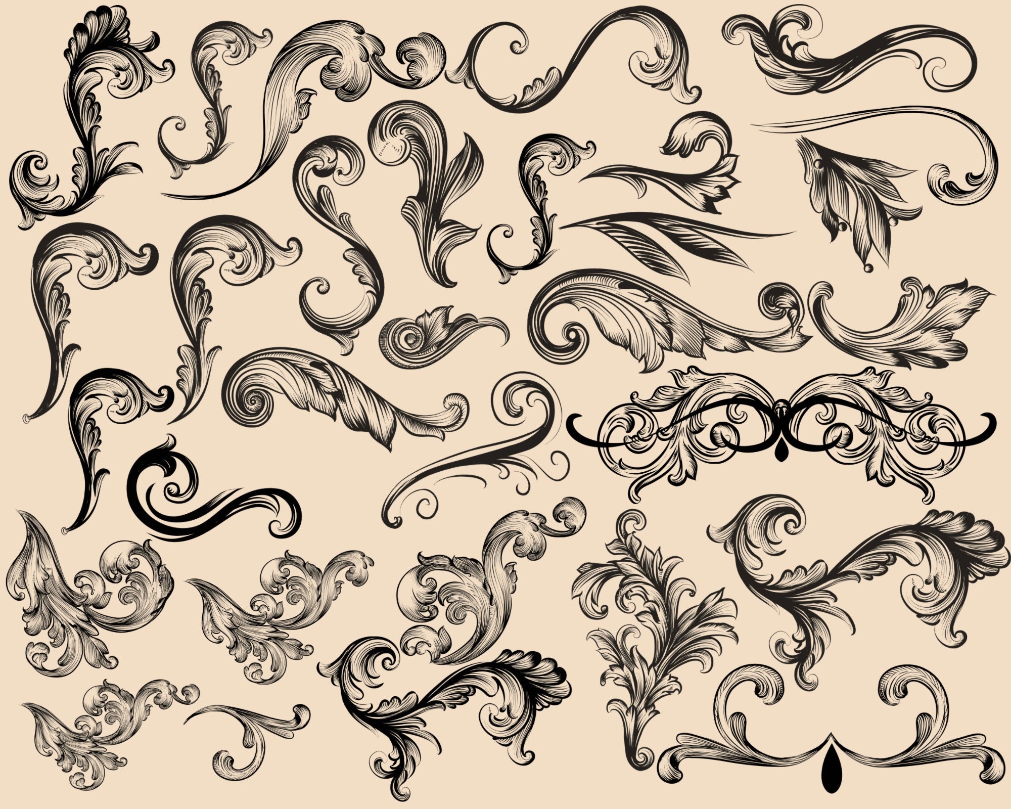 Filigree Tattoo Pattern