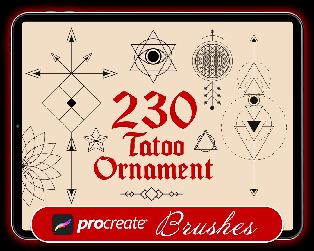 Procreate - Ornament Tattoo Stamp Brushes - Ornate Brushes - Etsy
