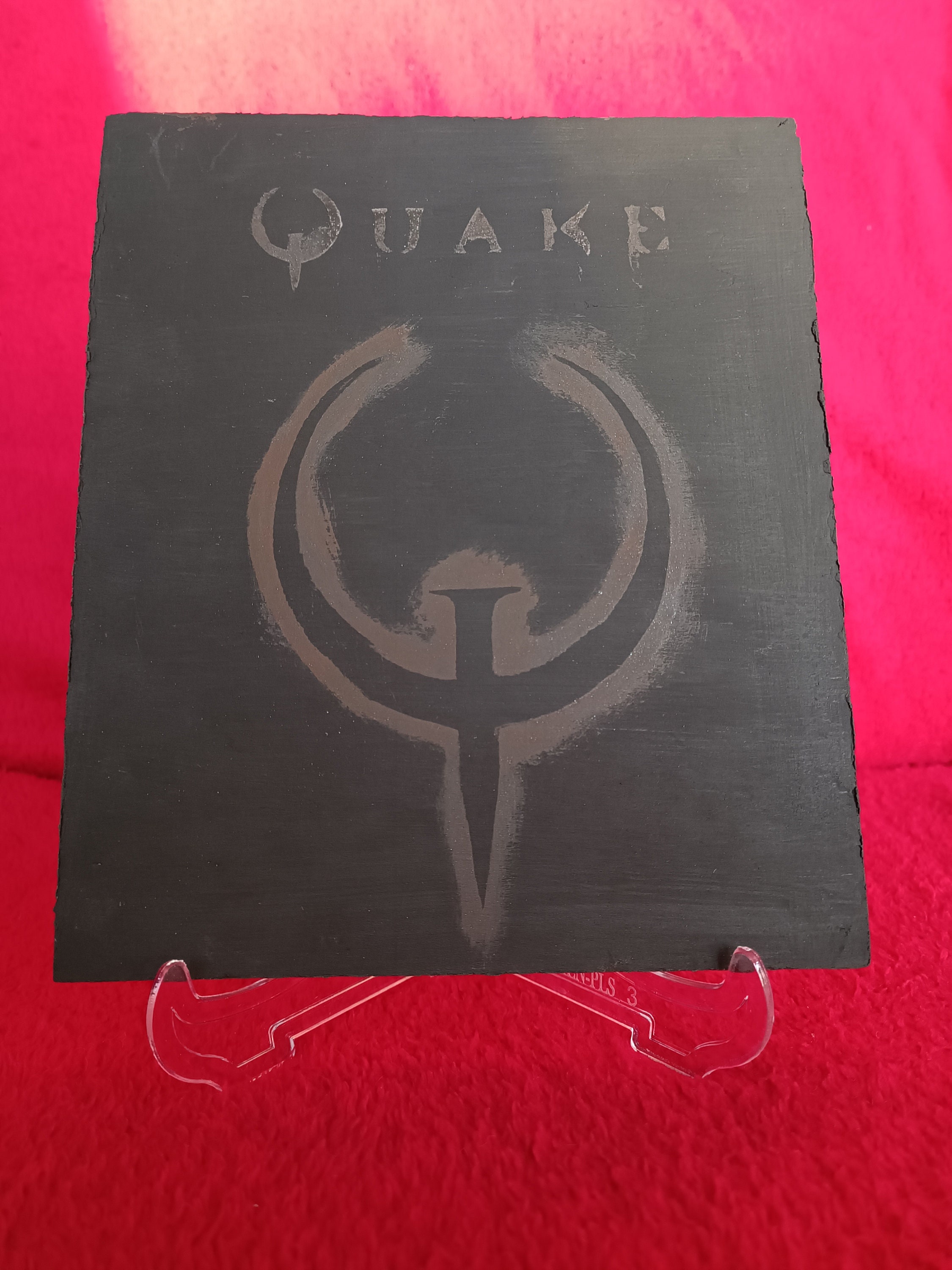 QUAKE Retro Game Cover Logo Mini Handmade Poster - Etsy
