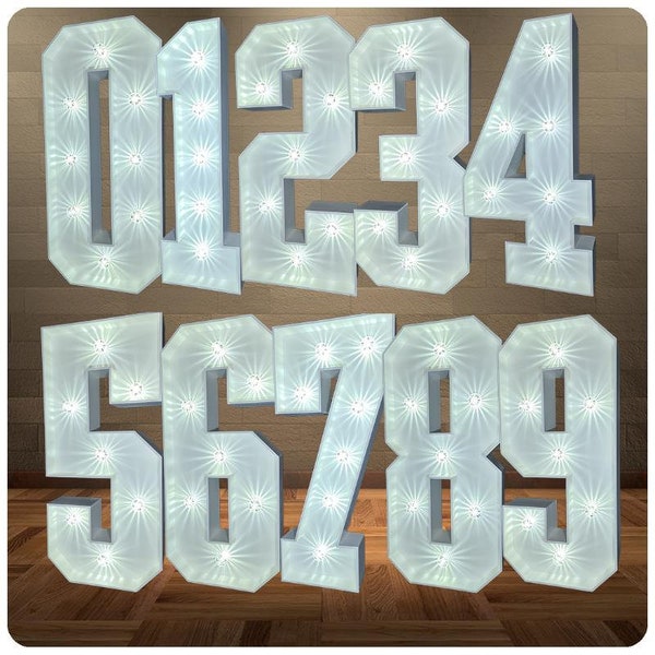 Light up Numbers - Etsy UK