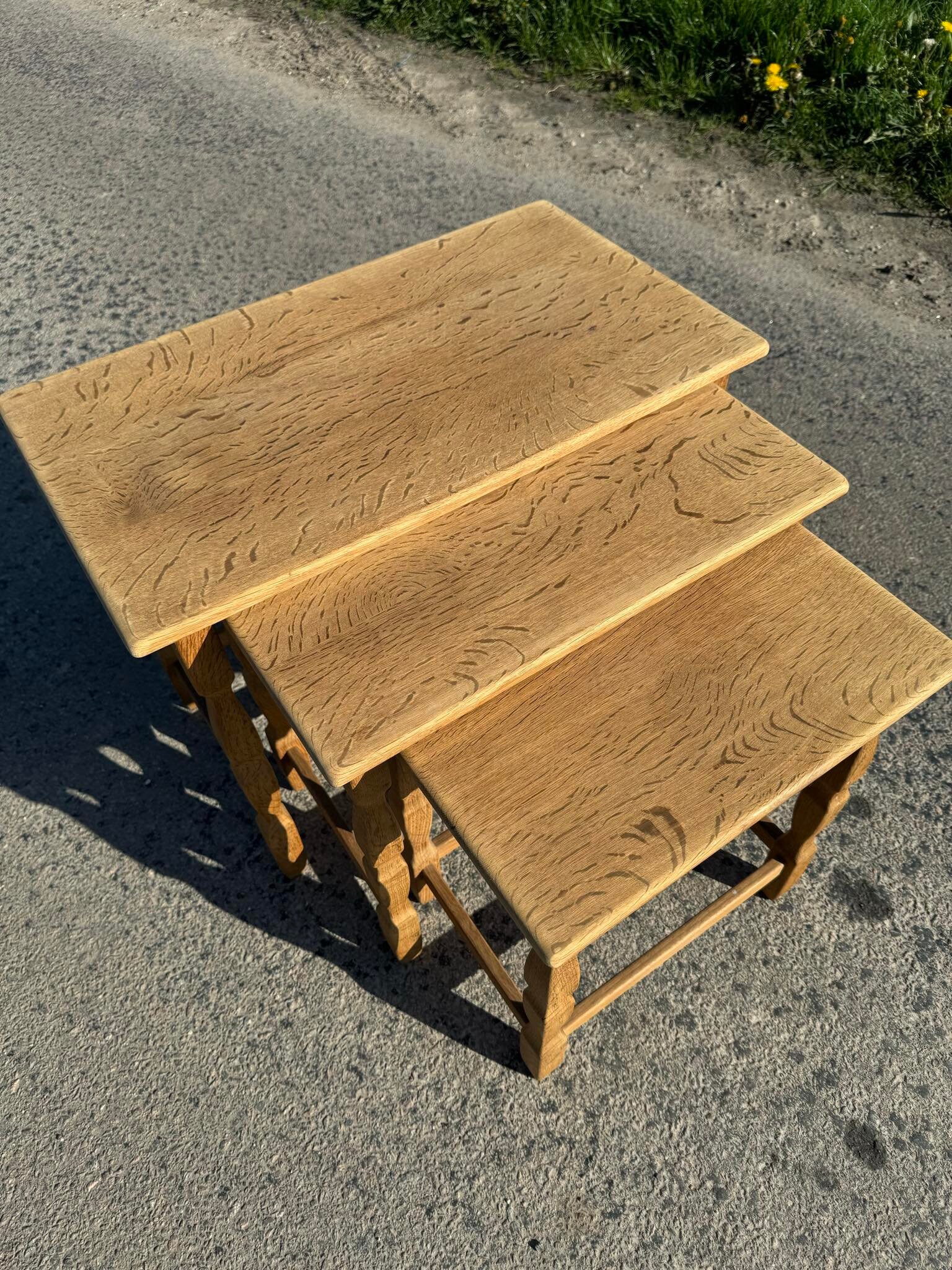 Kjærnulf Nesting Tables in Solid Oak. - Etsy
