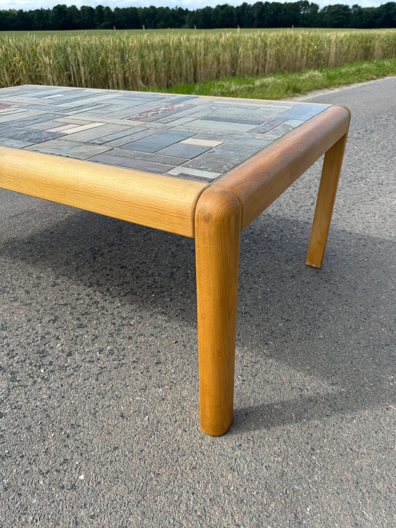 Britt Sallingboe Tiled Coffee Table With a Beech Frame - Etsy