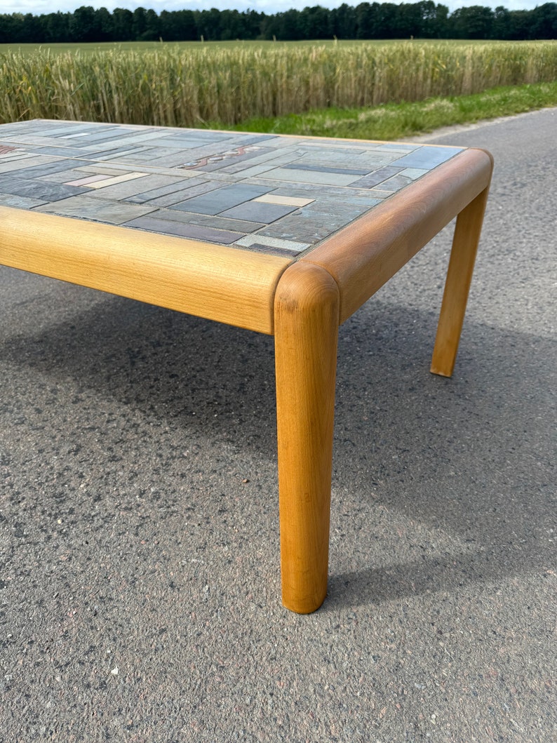 Britt Sallingboe Tiled Coffee Table With a Beech Frame - Etsy
