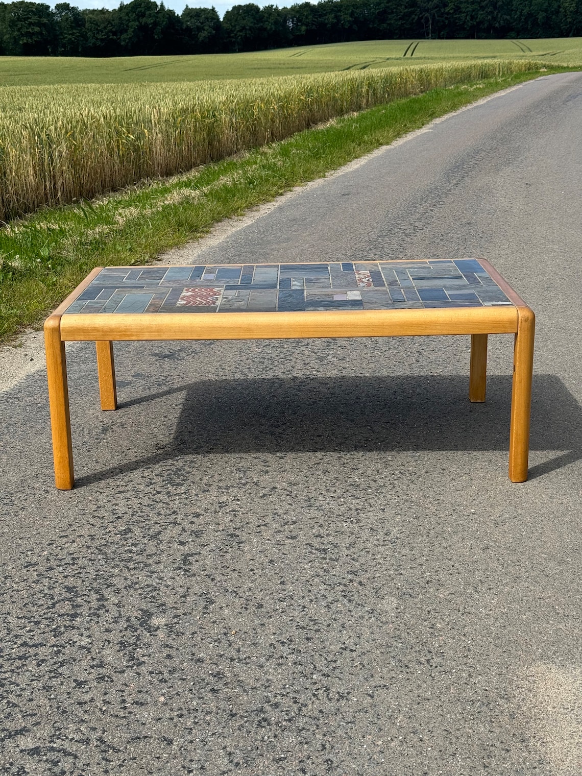 Britt Sallingboe Tiled Coffee Table With a Beech Frame - Etsy
