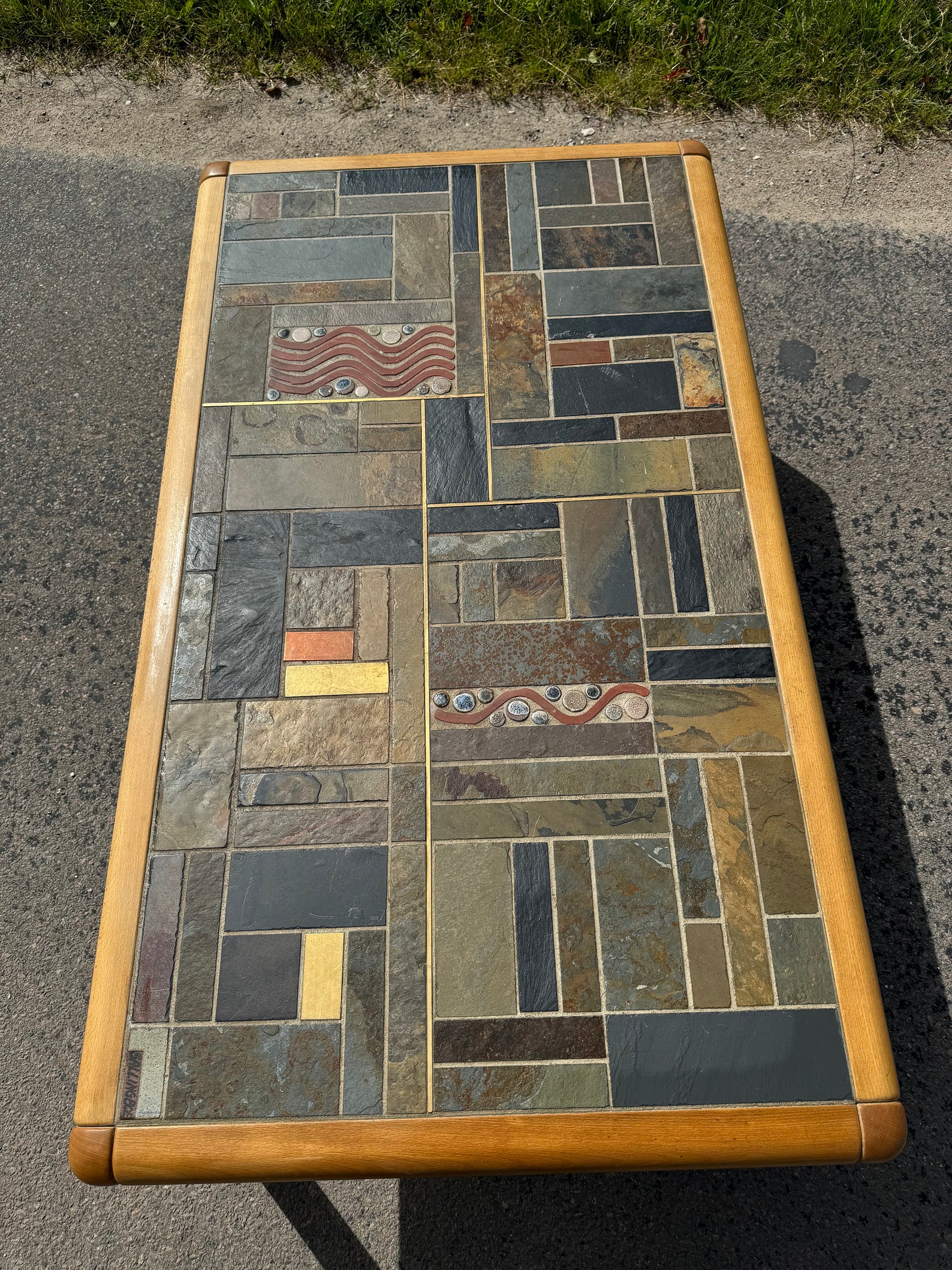 Britt Sallingboe Tiled Coffee Table With a Beech Frame - Etsy