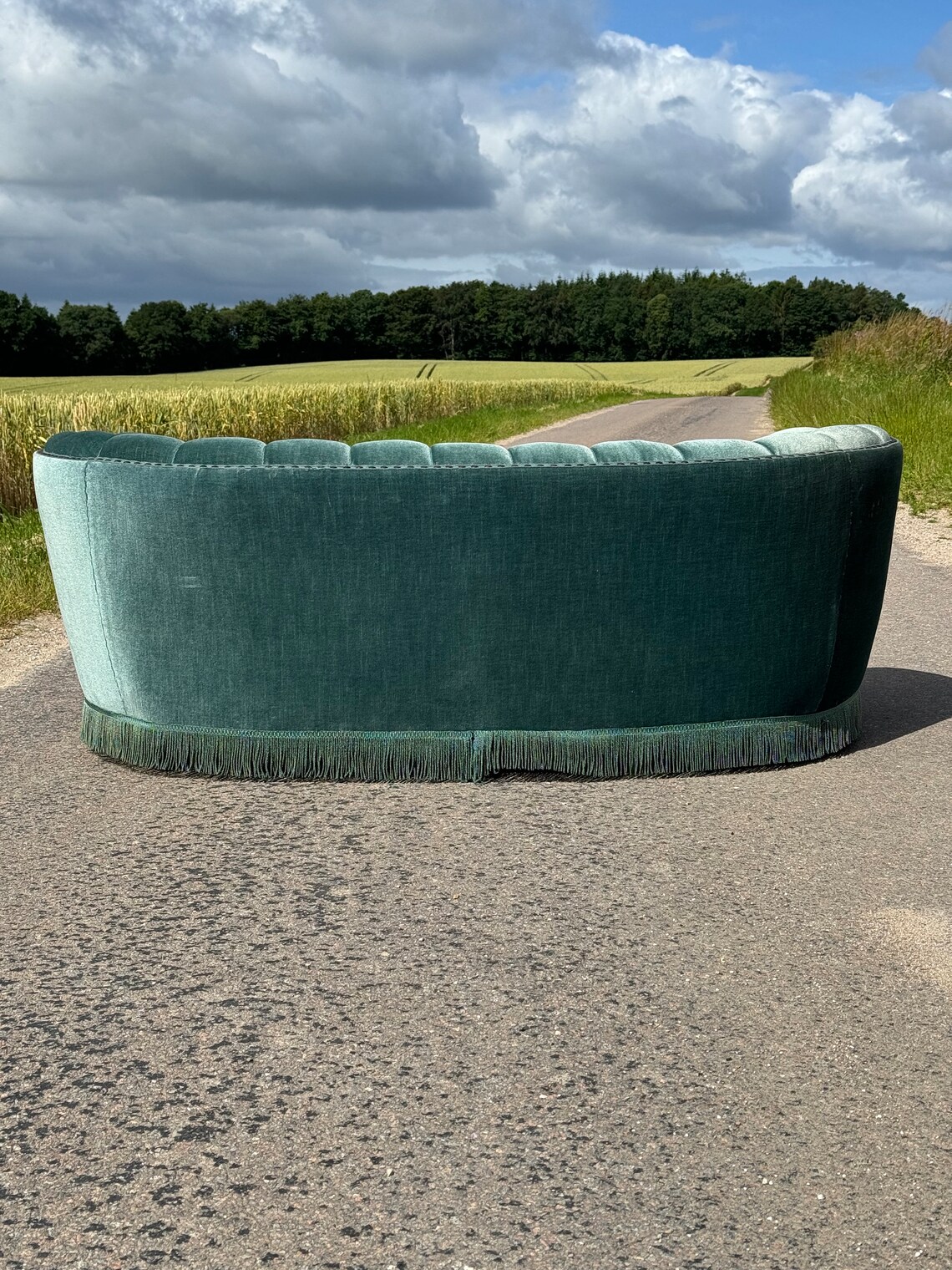 Gorgeous Banana Sofa in Petroleum Blue - Etsy