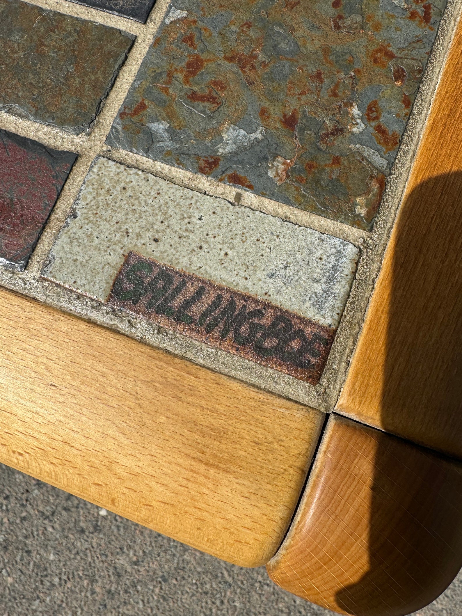 Britt Sallingboe Tiled Coffee Table With a Beech Frame - Etsy