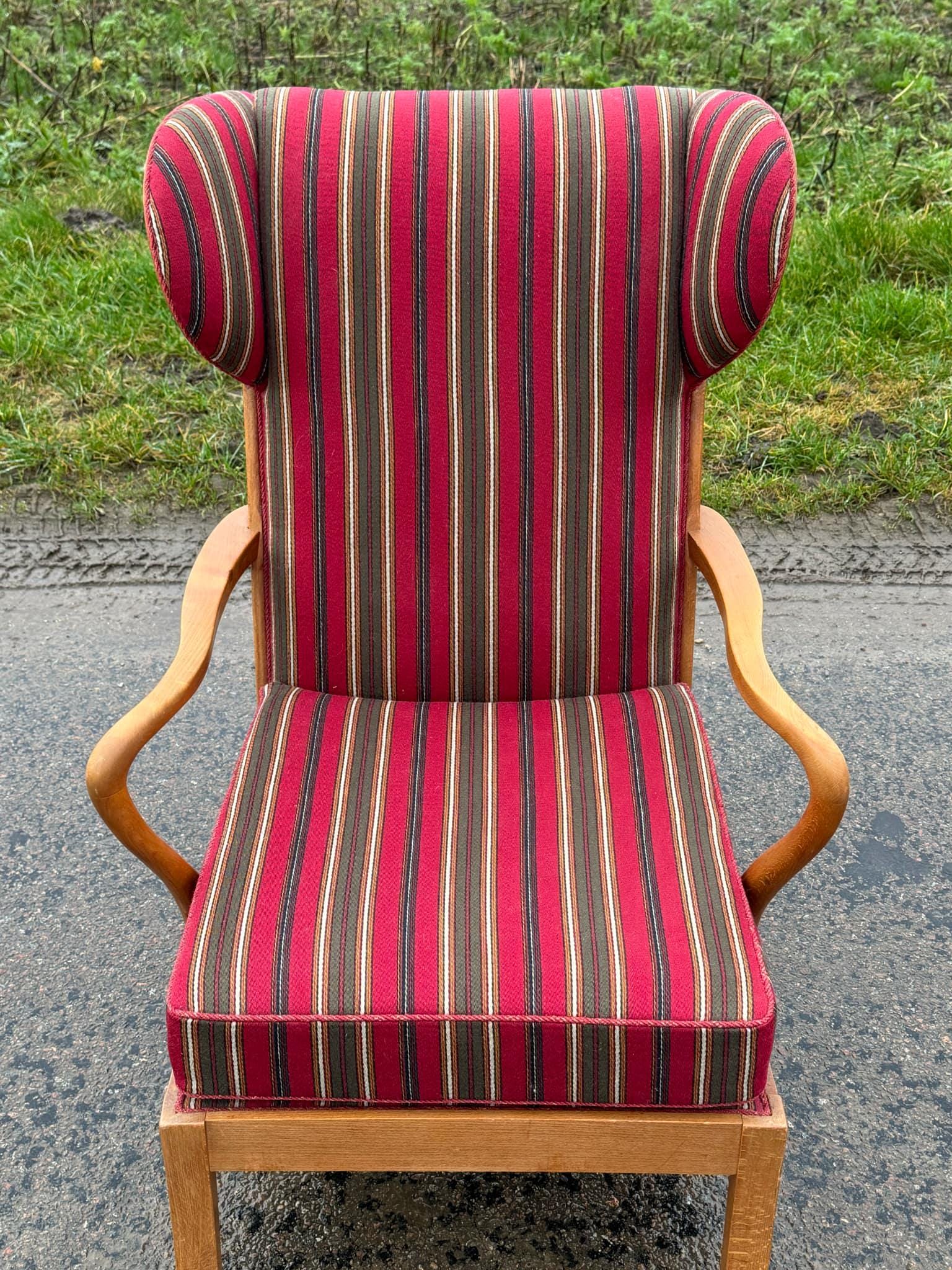 Danish Mid Century Modern High Wing Back Chair - Etsy