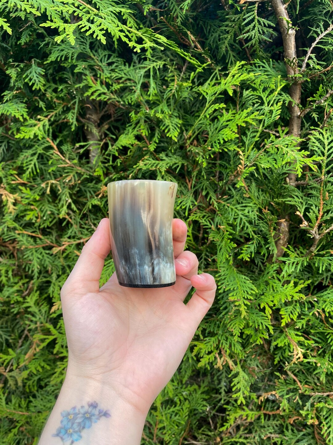 Horn Ritual Chalice | Shot Glass Sized Offering Cup | Horn Symbolism ...