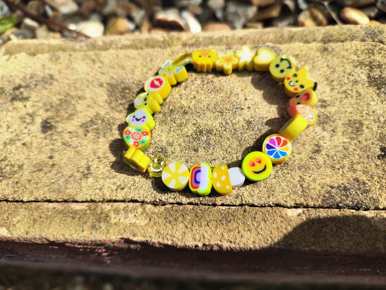 Colour Block Kandi Bracelet Kidcore Weirdcore Rainbow - Etsy