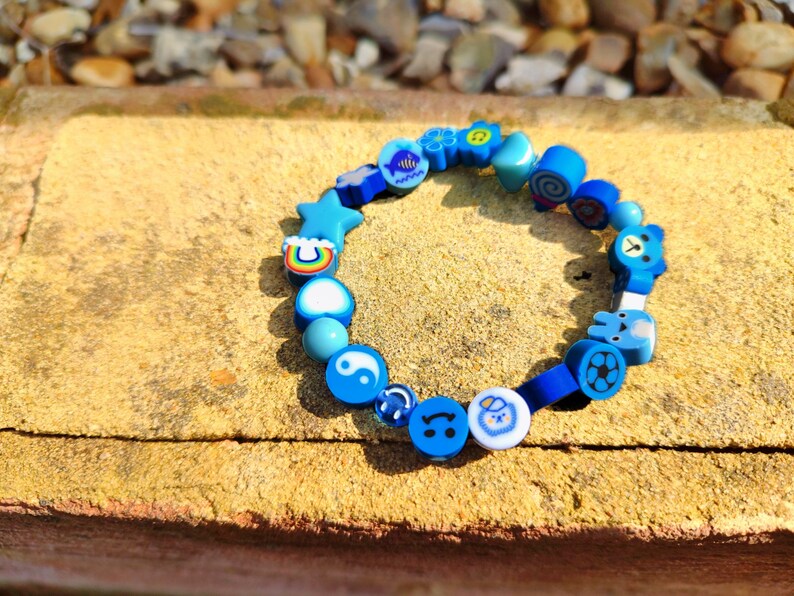 Colour Block Kandi Bracelet Kidcore Weirdcore Rainbow - Etsy