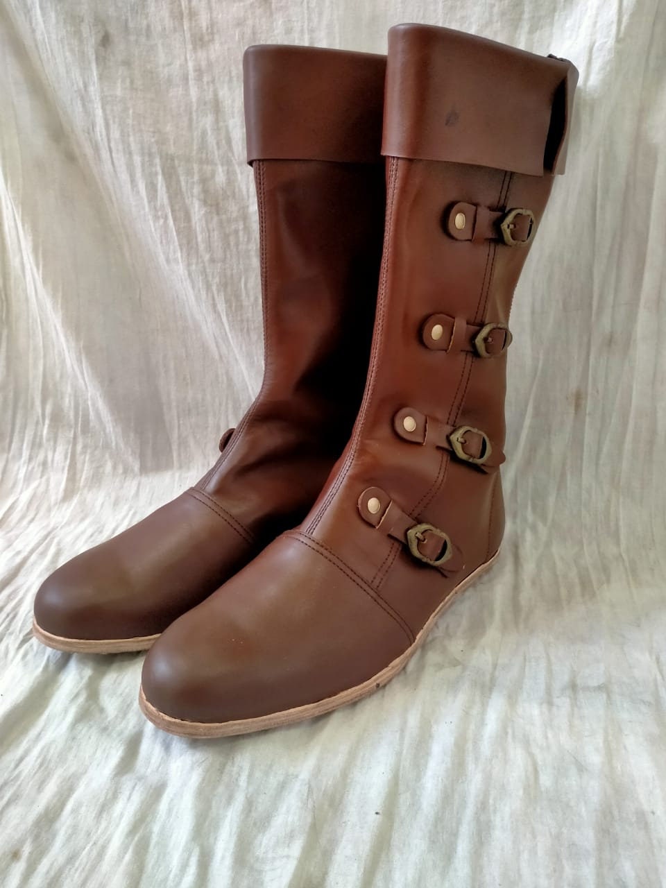 Medieval Leather Armor Boot With Leather Sole Viking Leather - Etsy