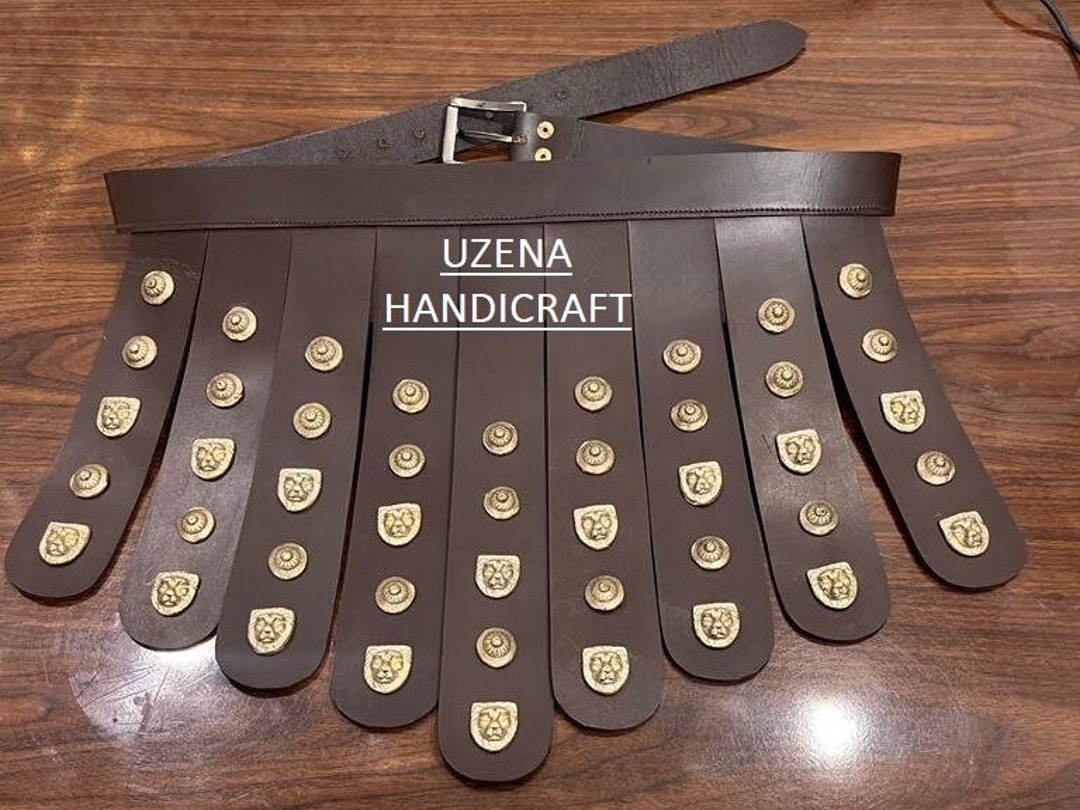 Roman Legion Apron Belt Brown Leather Trozan Armor Costume Armour Item ...