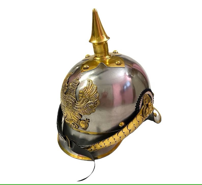 German Prussian Pickelhaube Spiked WW1 Armor Helmet Wearable Officer's ...