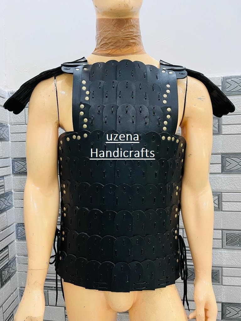 Medieval Lamellar Leather Plates Scale Armor Genuine Leather Vest 4mm ...