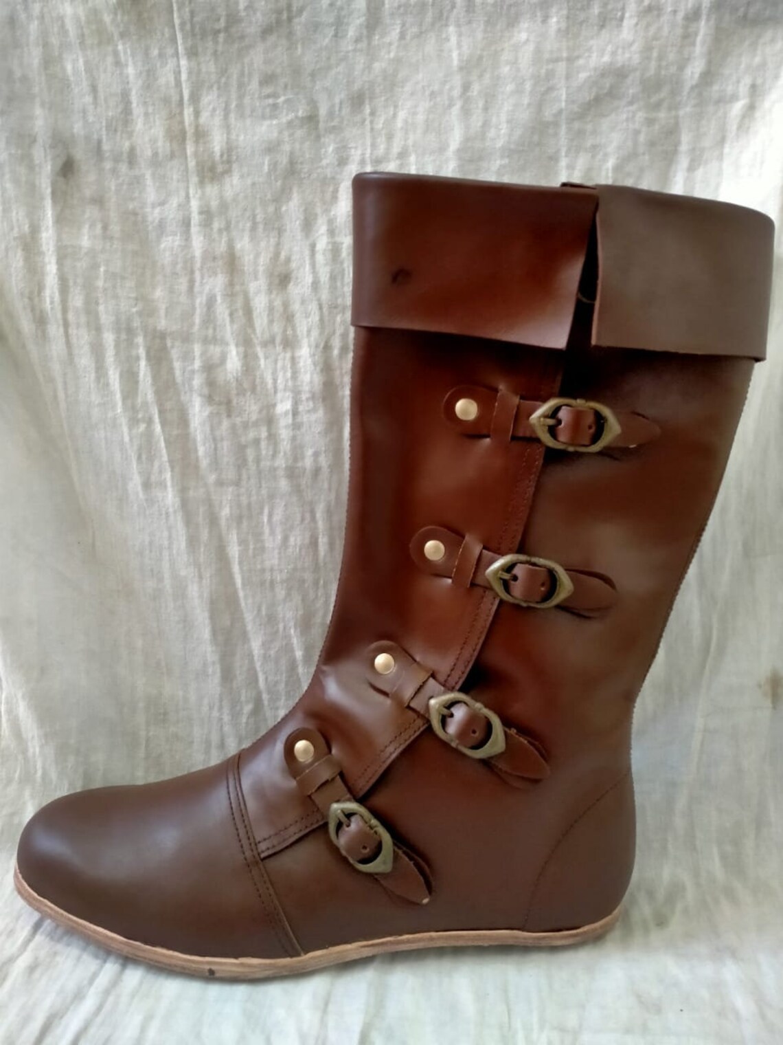 Medieval Leather Armor Boot With Leather Sole Viking Leather - Etsy