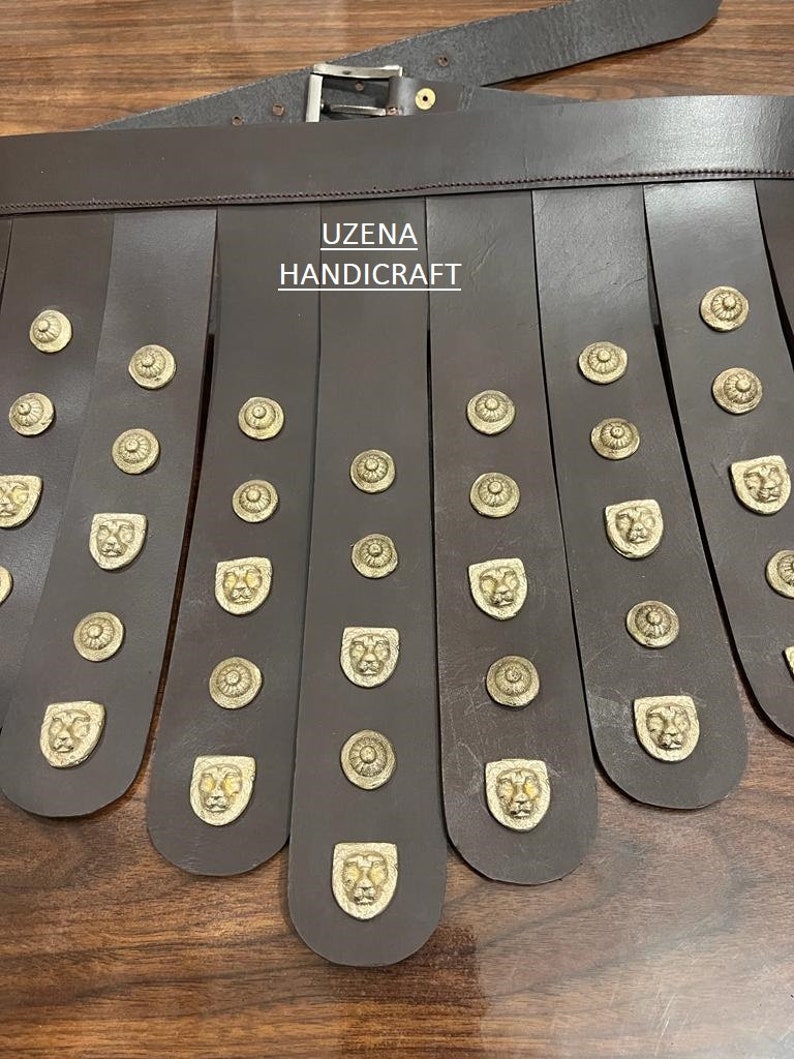 Roman Legion Apron Belt Brown Leather Trozan Armor Costume Armour Item ...