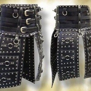 Medieval Viking Knight Waist Armor Leather Black Samurai Look Armor ICA ...