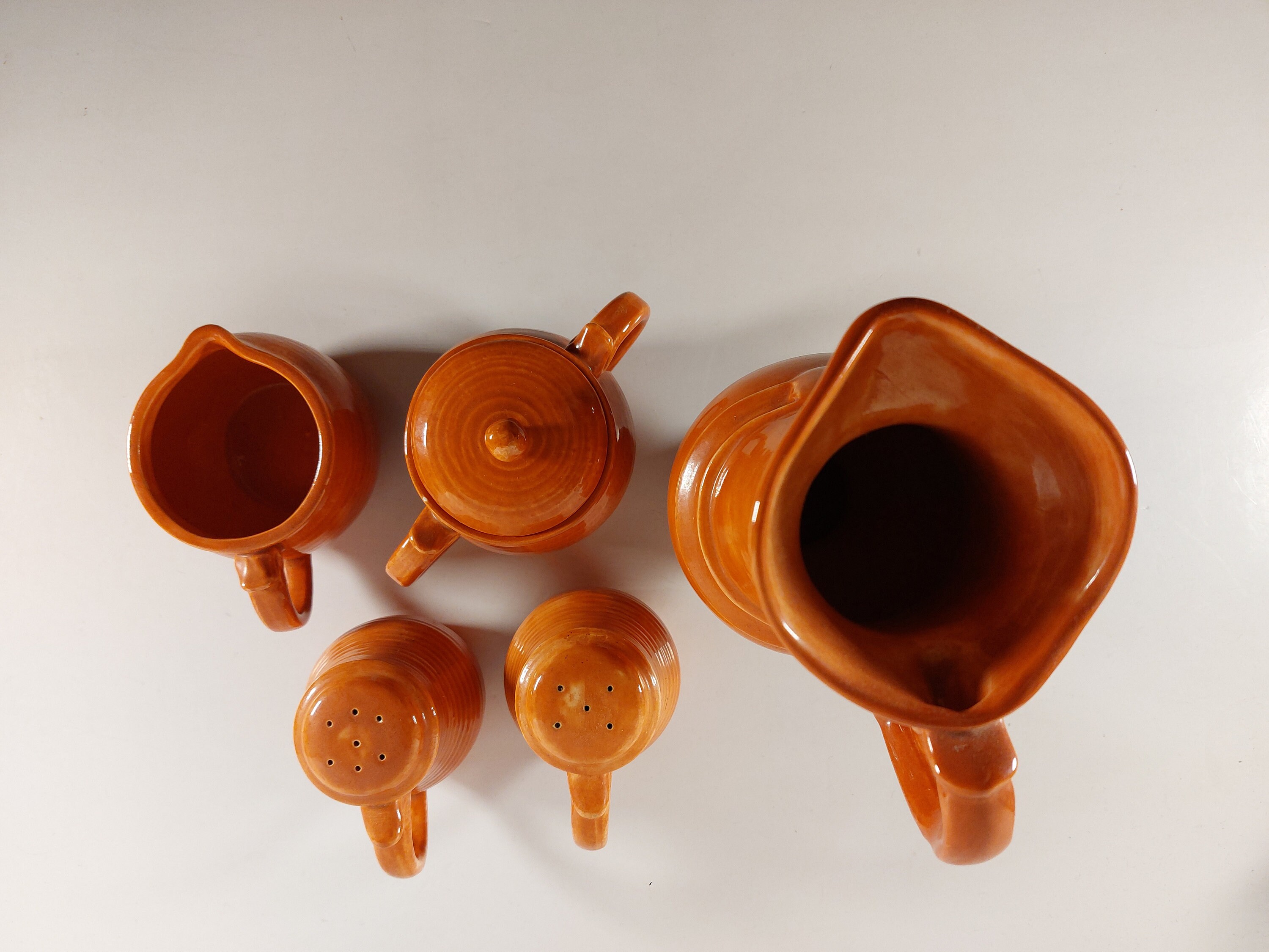 Handmade Pottery Set Decanter Sugar Bowl Creamer and Salt - Etsy