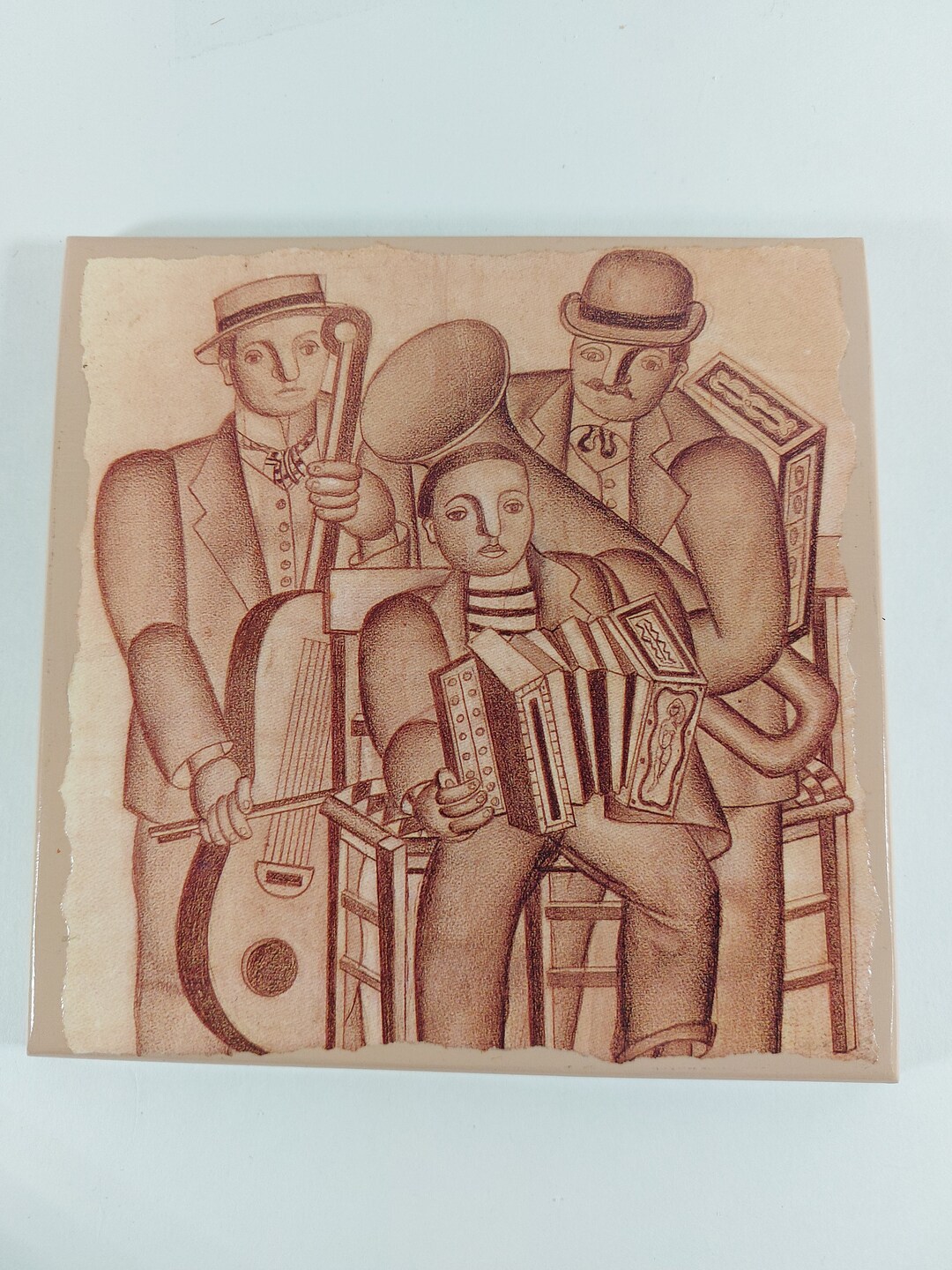 Fernand Léger's the 3 Musicians Tiles Trivet Marked Mexico Home Decor ...