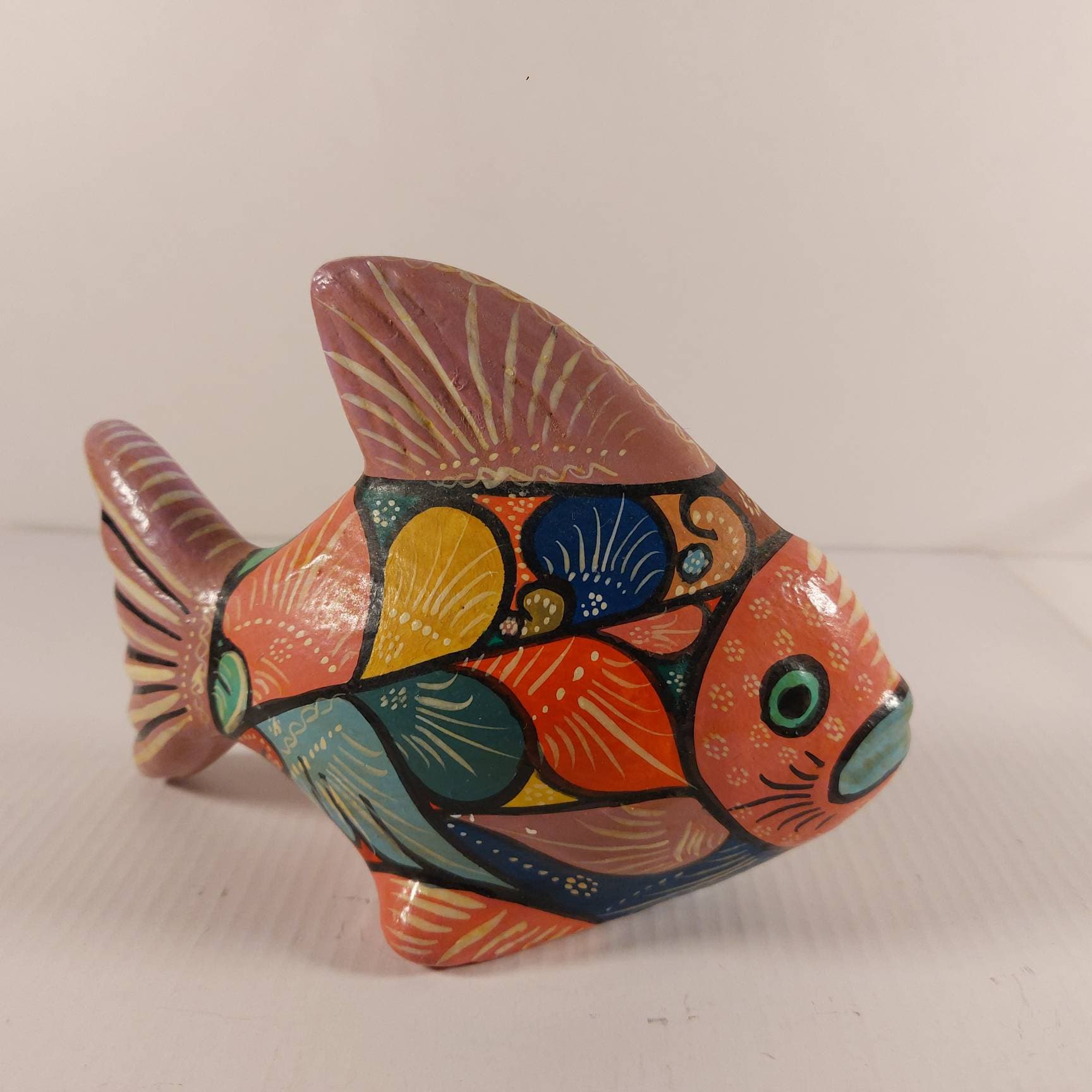 Mexico Folk Art Terracotta Fish - Mexican Pottery - Signed Yolanda ...