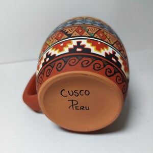 Peruvian Clay Folk Art Pottery Terracotta Set Hand Painted Mug ...