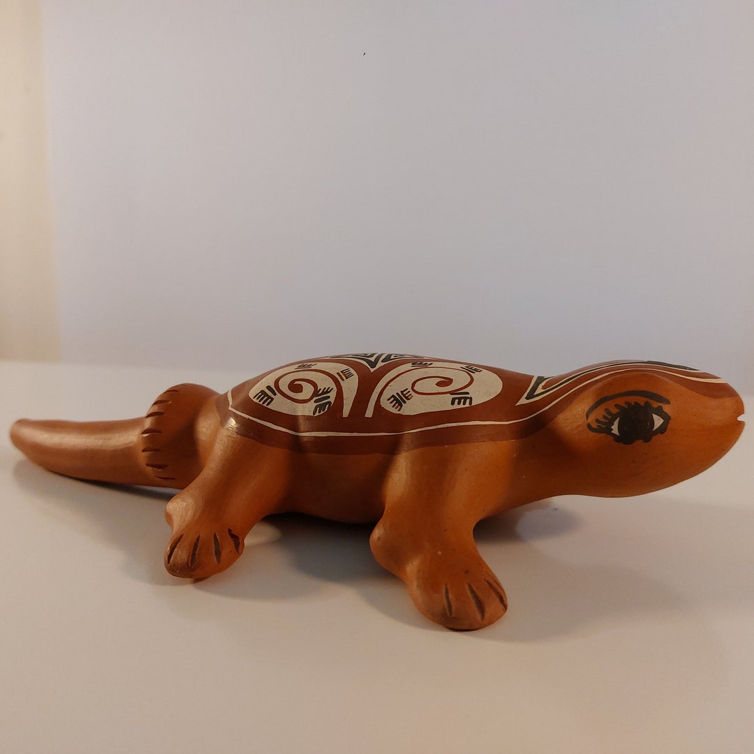 Vintage Lizard - Terracotta Native Pottery - Central / South America ...