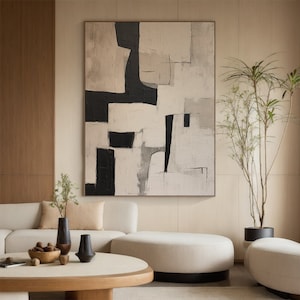 Large Beige Textured Wall Art,beige Minimalist Painting on Canvas,beige ...