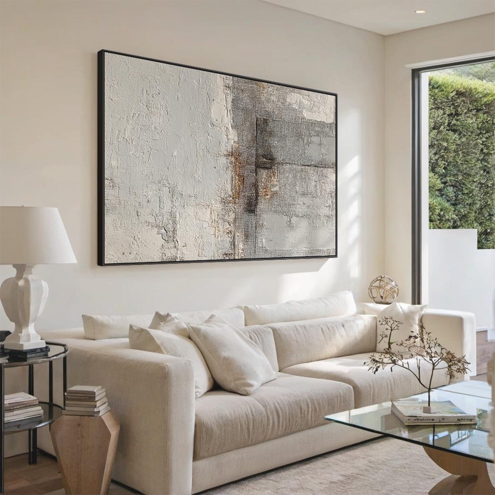 Wabi-sabi Textural Abstract Wall Art,architectural Minimalist Canvas ...