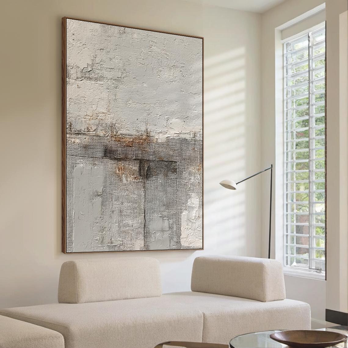 Wabi-sabi Textural Abstract Wall Art,architectural Minimalist Canvas ...