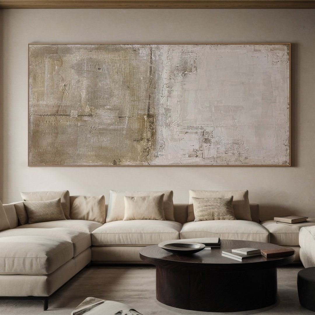 Brown Beige Abstract Art, Beige Brown Painting, Original Artwork ...