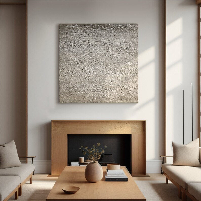 Abstract Original Beige Painting on Canvas,minimalist Texture Painting ...