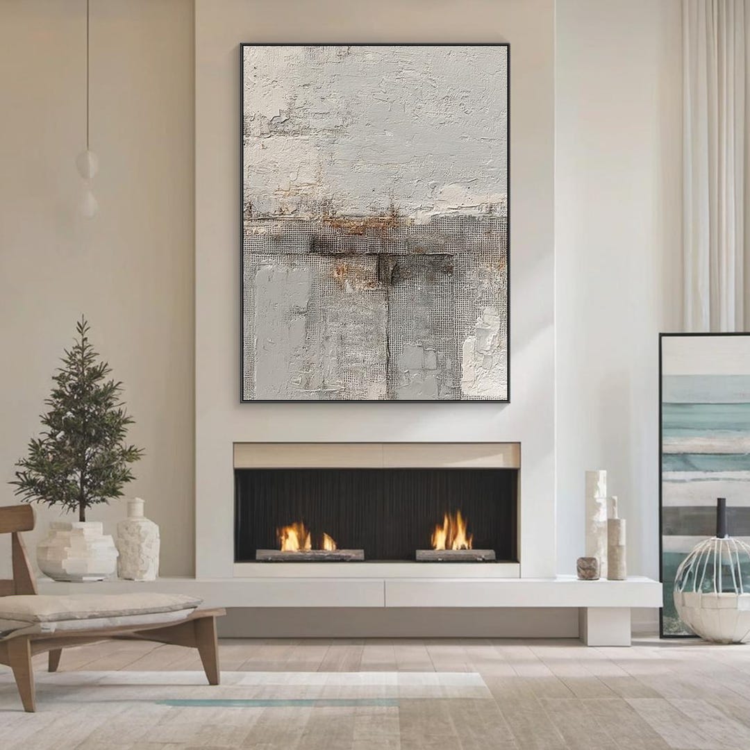 Wabi-sabi Textural Abstract Wall Art,architectural Minimalist Canvas ...