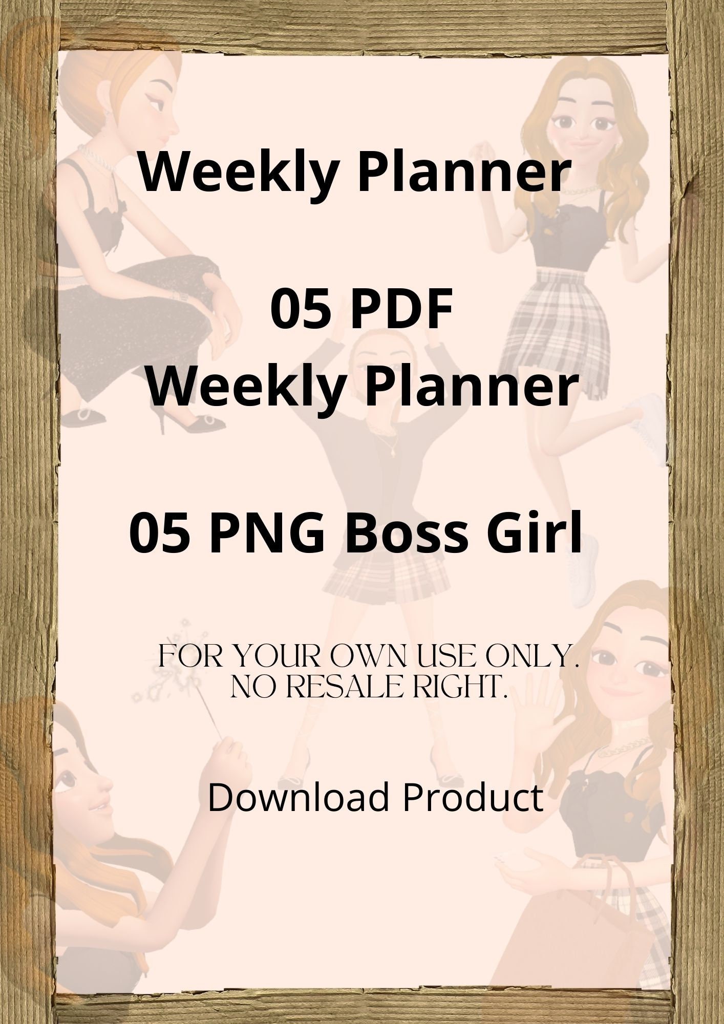 Weekly Planner Printable, Weekly Planner, Boss Girl Weekly Planner ...