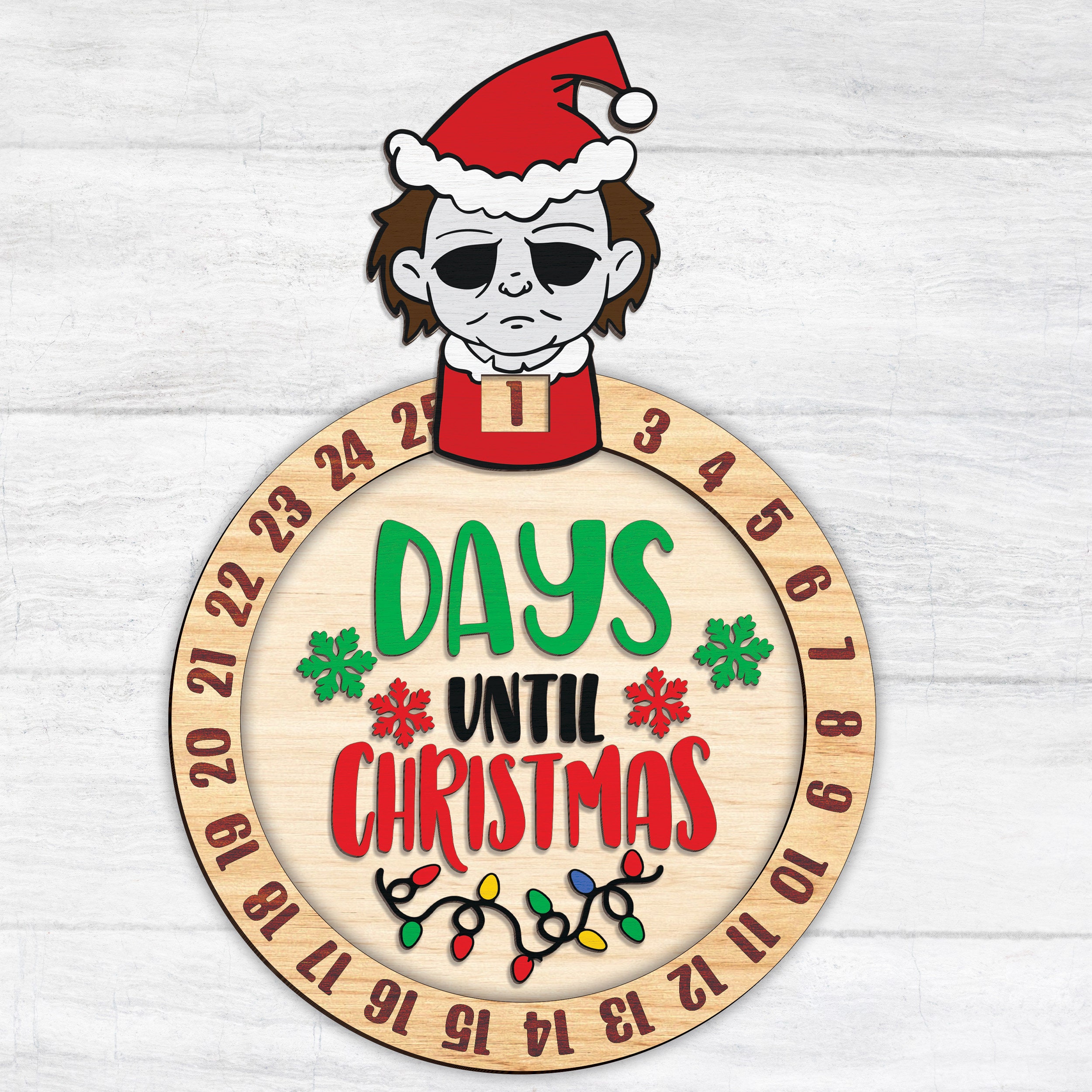 Horror Christmas Countdown Svg, Christmas Countdown Svg, Countdown ...