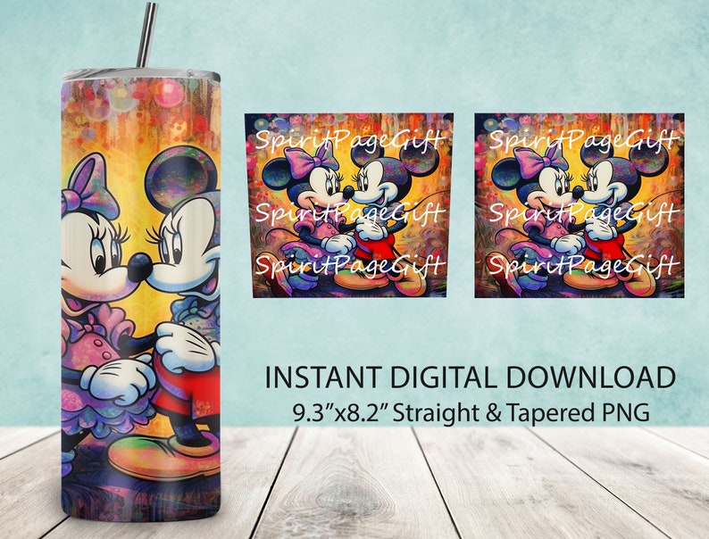 Mickey and Minnie 20oz Skinny Tumbler Mickey Sublimation - Etsy
