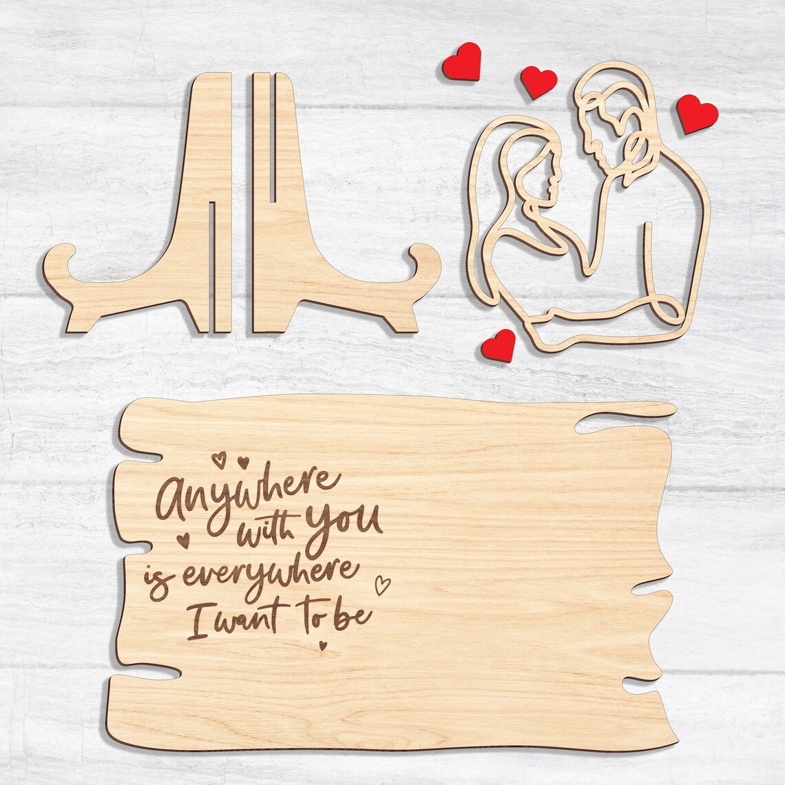 SVG Laser Cut File, Couple Line Art Couple Sign SVG, 3D Layered ...