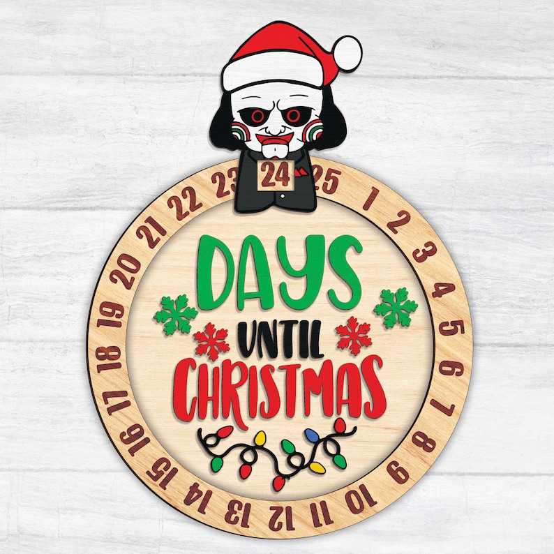 Horror Christmas Countdown Svg Christmas Countdown Svg - Etsy