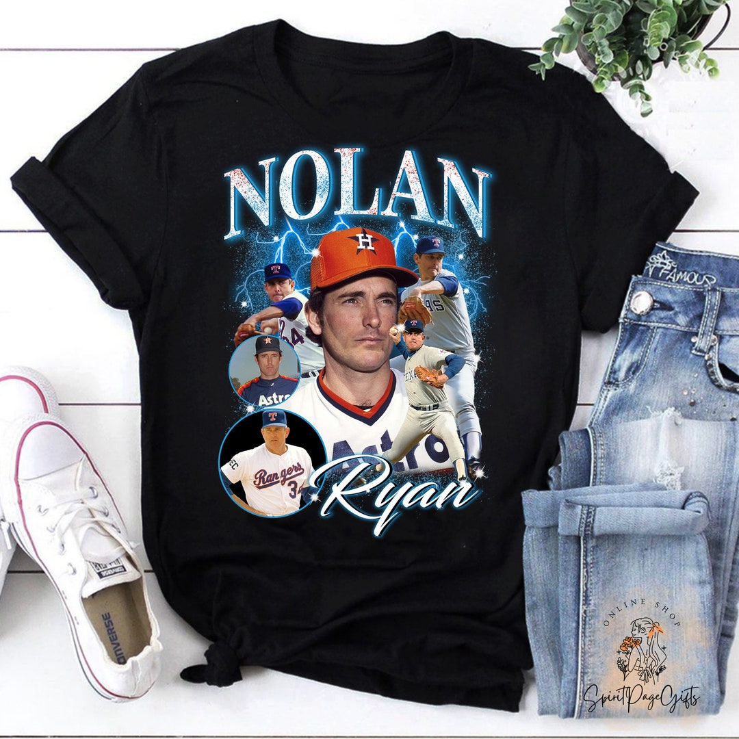 Nolan Ryan Collage 90's Vintage T-shirt, Baseball Player Shirt ...