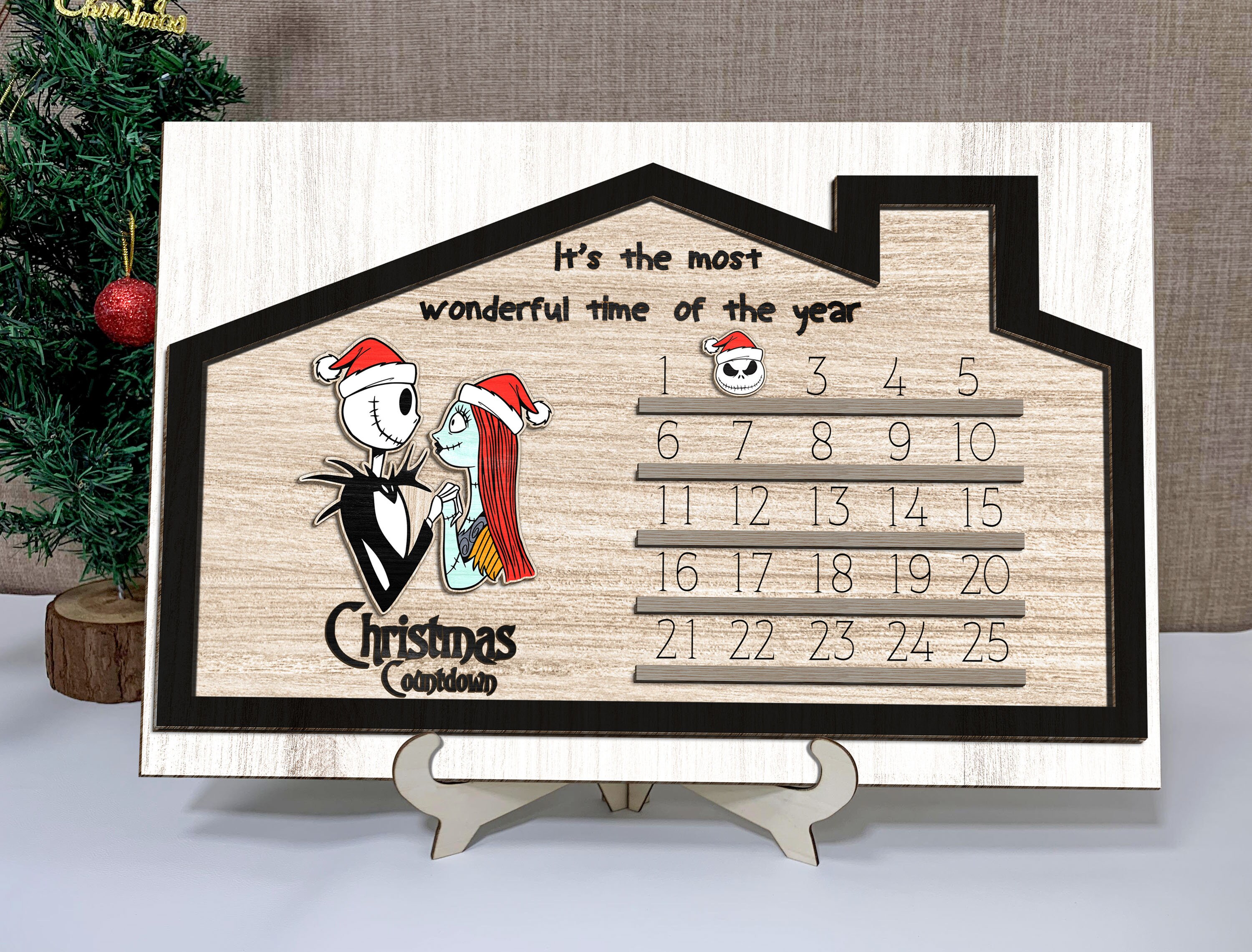 Jack and Sally Countdown SVG, Christmas Countdown Svg, Countdown ...