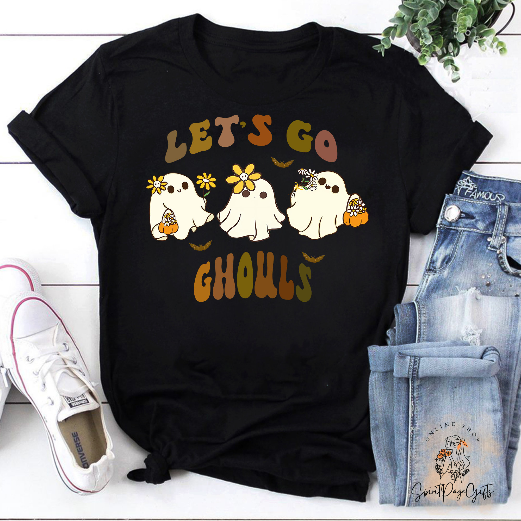 Retro Lets Go Ghouls Vintage T-shirt, Ghoul Gang My First Halloween ...
