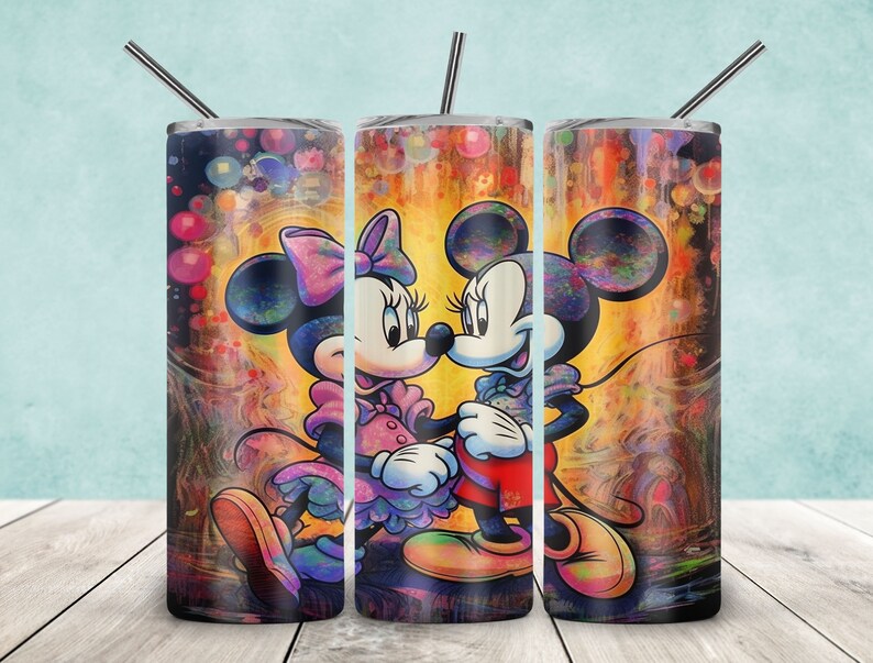 Mickey and Minnie 20oz Skinny Tumbler Mickey Sublimation - Etsy
