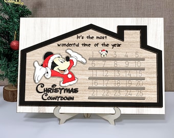 Christmas Cartoon Countdown Svg, Christmas Countdown Svg, Countdown ...