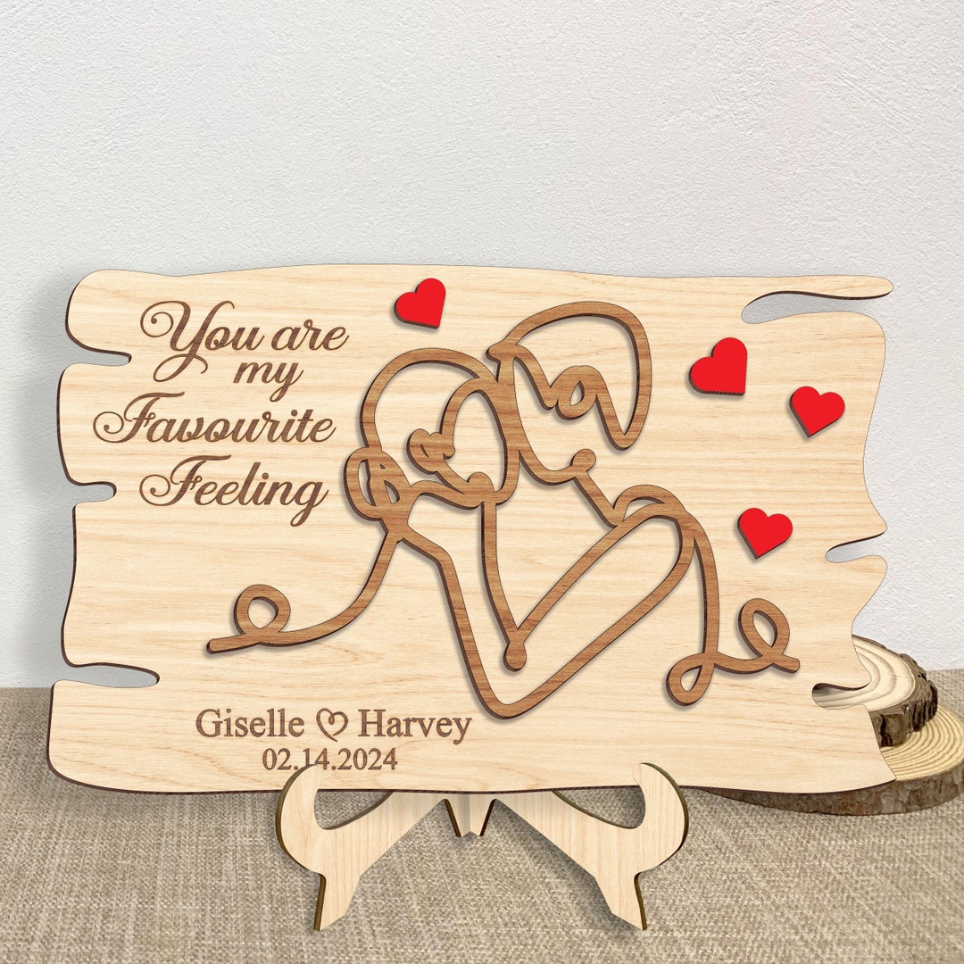 SVG Laser Cut File, Couple Line Art Couple Sign SVG, 3D Layered ...