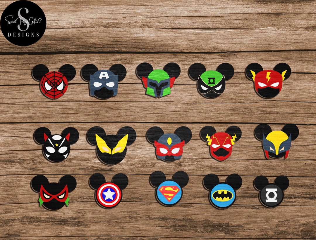 Superheld Maus Ohrstecker laser cut, Layered Maus Superhero svg, Cartoon Mausohren Superhero svg ...