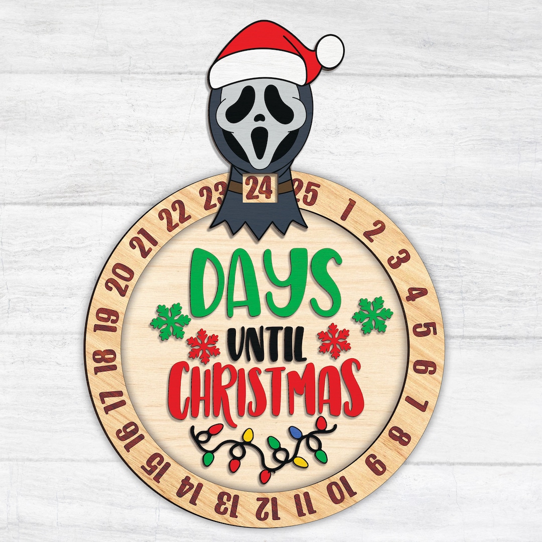 Horror Christmas Countdown Svg, Christmas Countdown Svg, Countdown ...