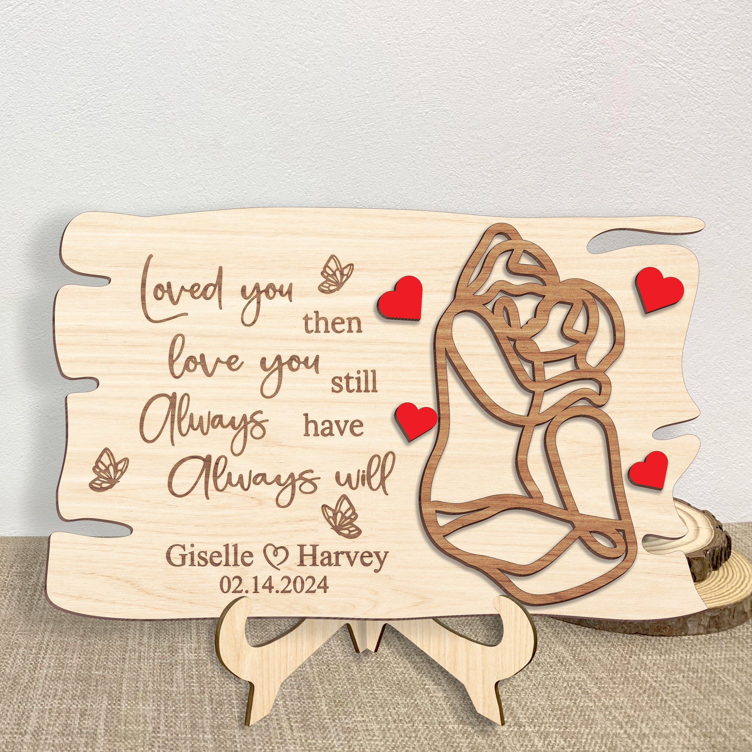 SVG Laser Cut File, Couple Line Art Couple Sign SVG, 3D Layered ...