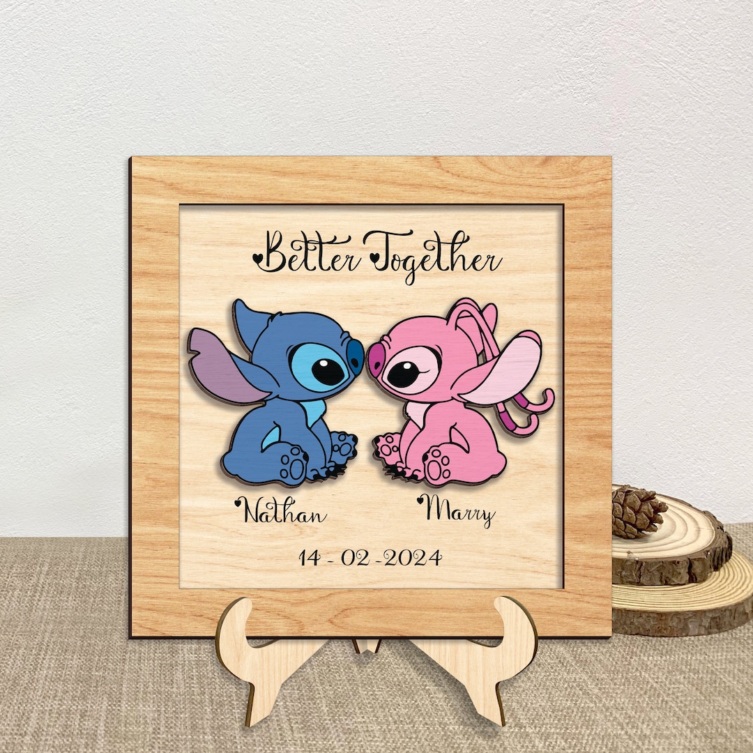 Personalized Couple Wooden Sign, Valentine's Day Gift for Her,laser ...