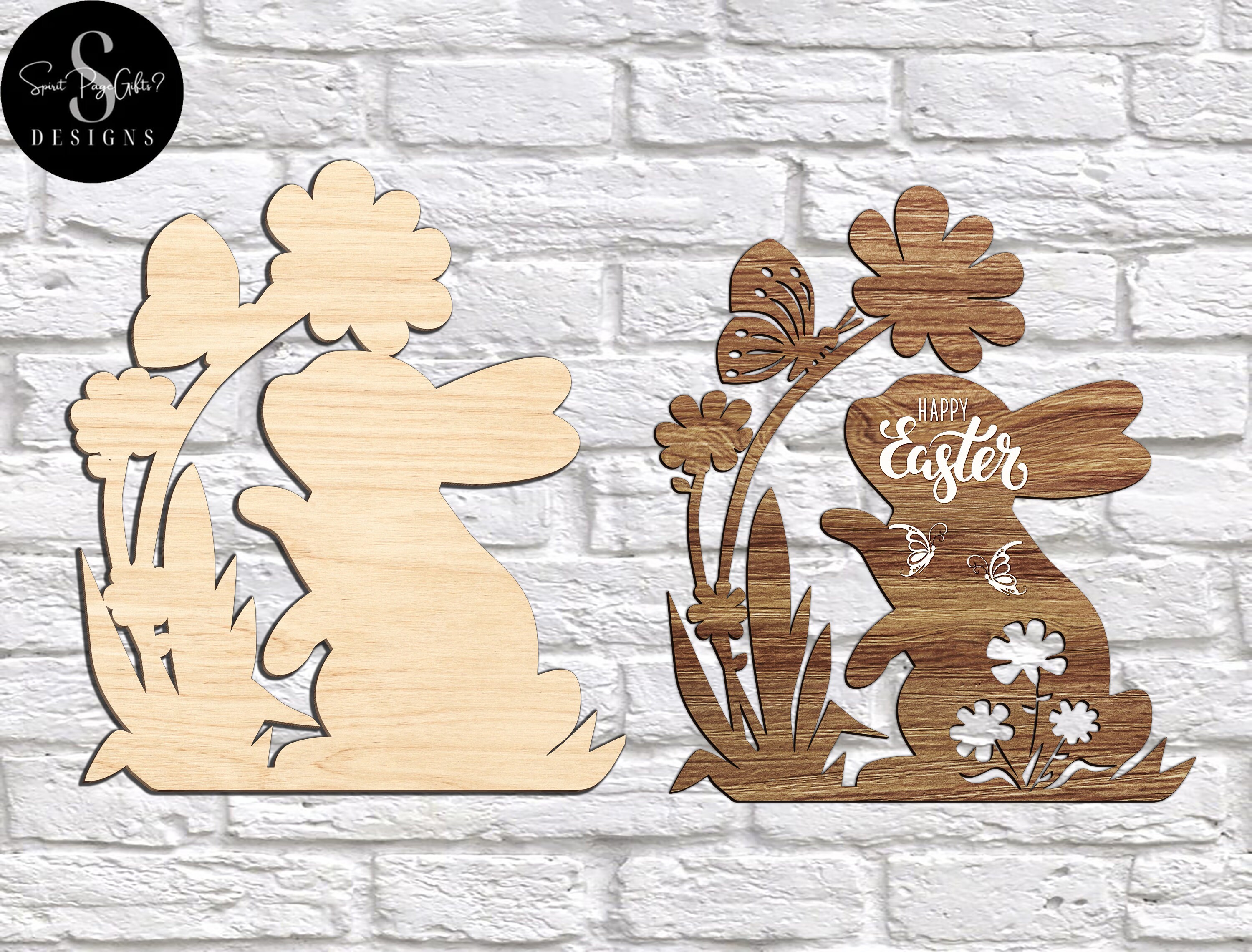 Easter Bunny Laser Cut Bunny Svg Rabbit Svg Flower Svg - Etsy UK